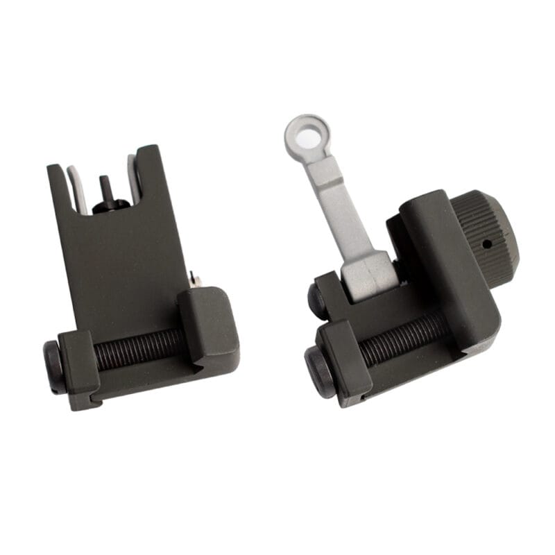 KAC Style 300M Flip Up Folding Iron Sight Front Rear Sight - BlinkTac