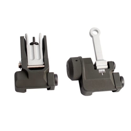 KAC Style 300M Flip Up Folding Iron Sight Front Rear Sight - BlinkTac