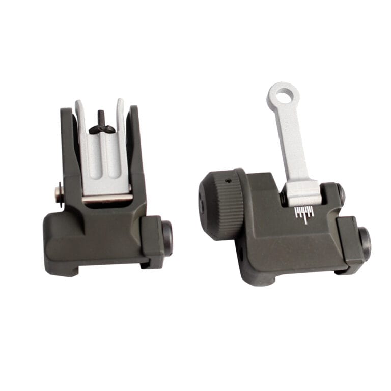 KAC Style 300M Flip Up Folding Iron Sight Front Rear Sight - BlinkTac