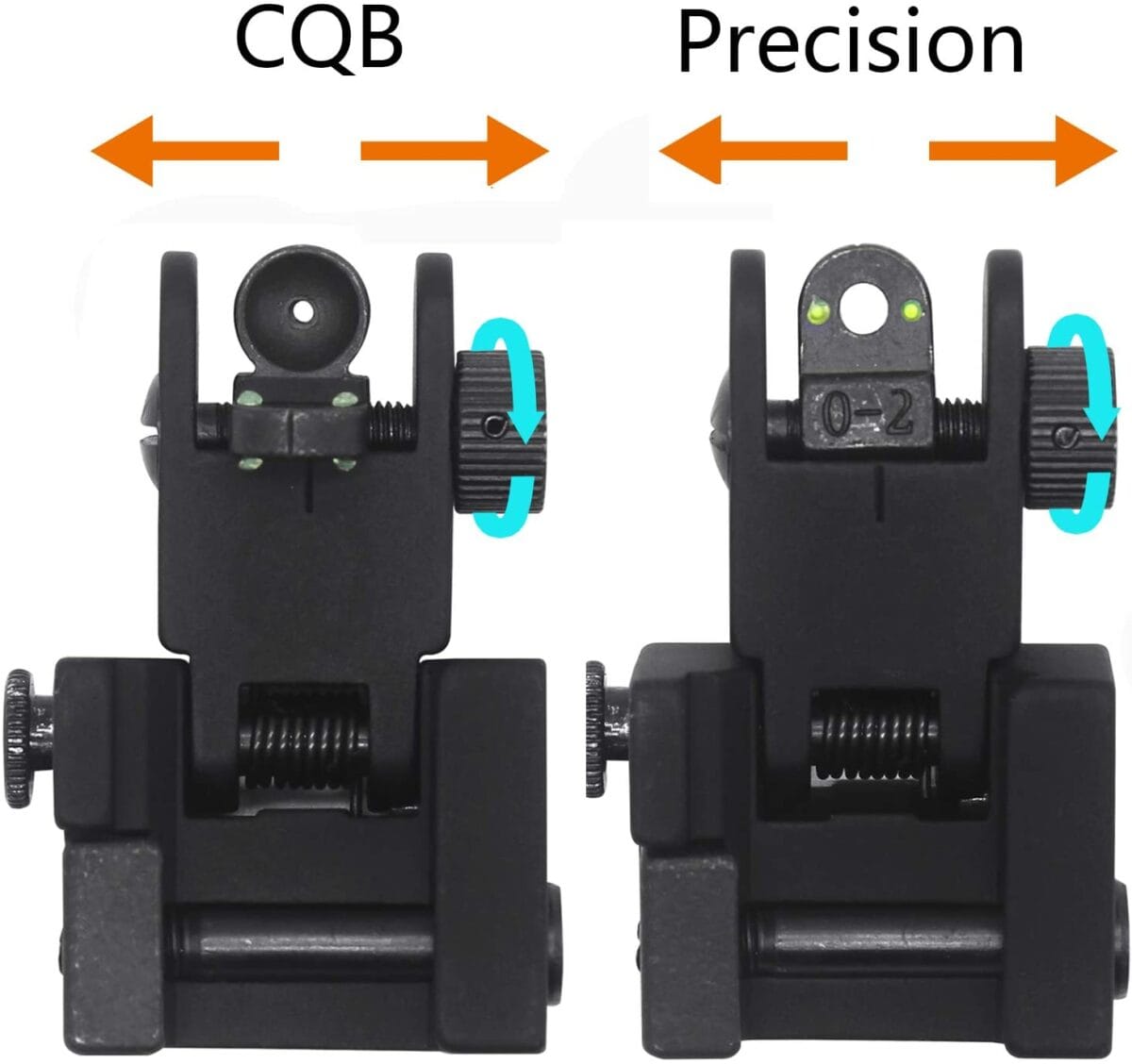 Flip Up Iron Sights -BlinkTac Iron Sights Fiber Optics Flip Up Rapid ... Flip Up Iron Sights -BlinkTac Iron Sights Fiber Optics Flip Up Rapid ...