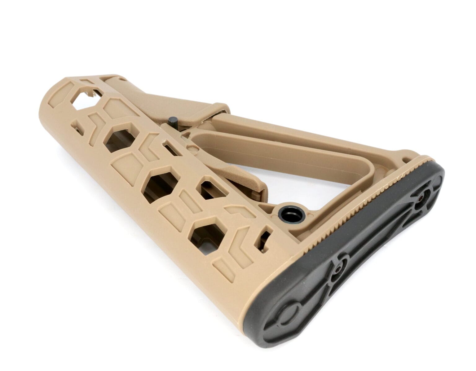 CTR Hex STYLE Stock, Fits AR-15, Adjustable, TAN MIL-SPEC - BlinkTac