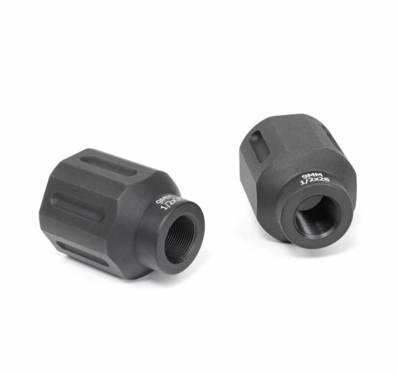 BATTLEARMS® 9mm 4 Flat Flash Can 1/2x28 MUZZLE BRAKE - BlinkTac