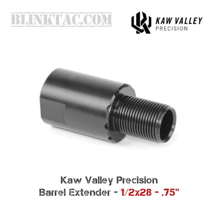 Kaw Valley Precision Barrel Extender - 1/2x28 - .75" - BlinkTac
