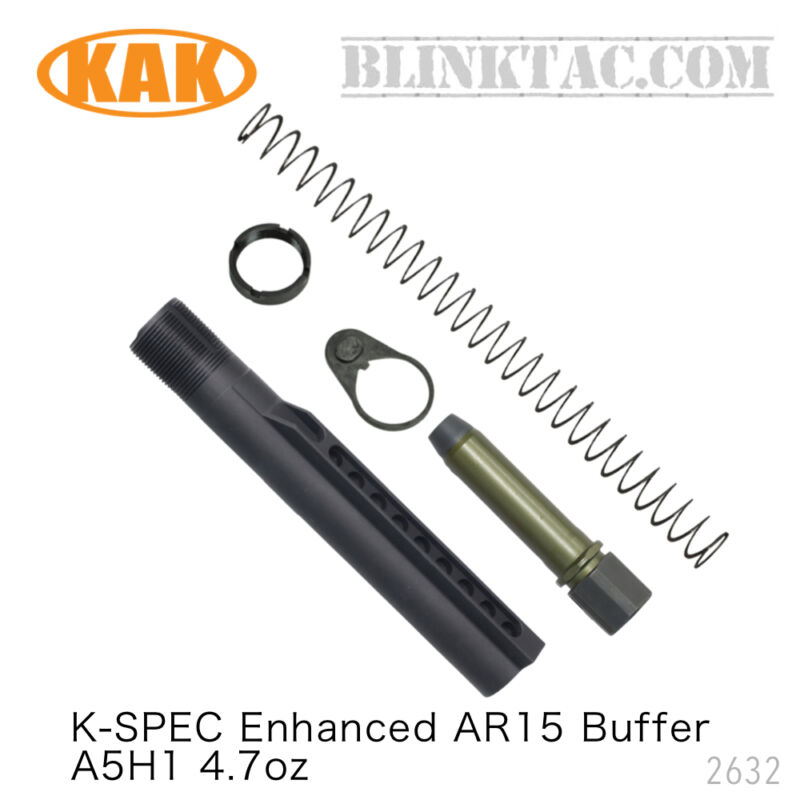 K-SPEC Enhanced AR15 Buffer A5H1 4.7oz with Flat Spring & buffer tube ...